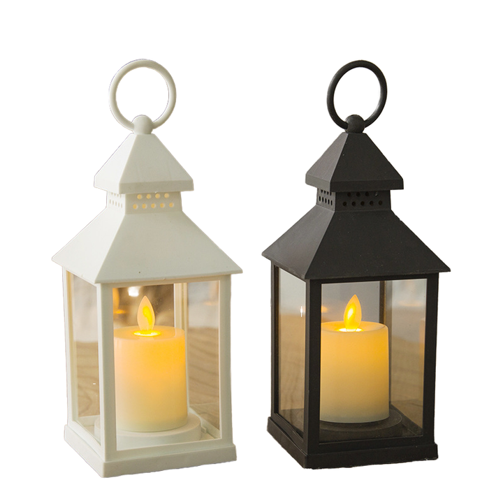 Nordic Plastic Candle Holder Lanterns Battery Led Candle Home Decor ...