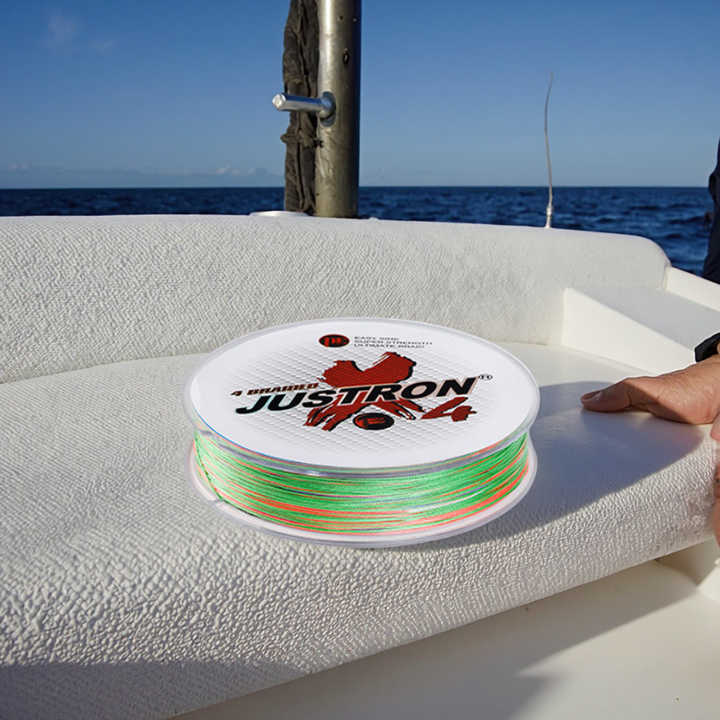 For JUSTRON 100% Imported PE Raw Material 4-Strand Braided Floating Fishing Line for River ...