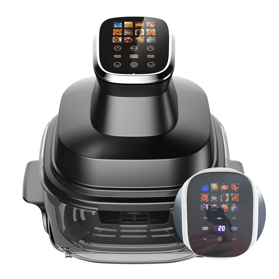 Glass Smart Crispy Digital Air Fryer Oven 4L Nonstick Pot Square Modern ...