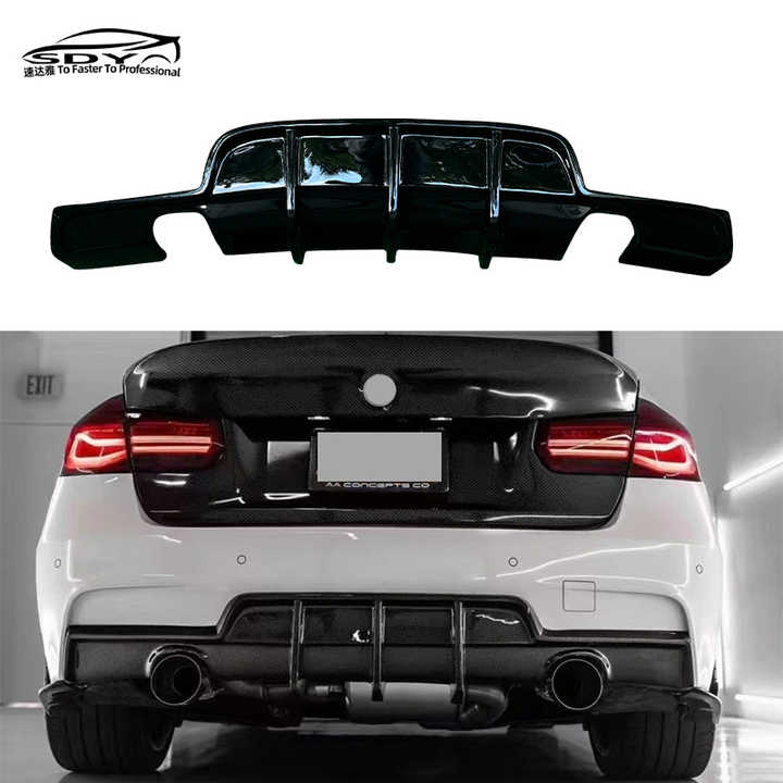 F30 F35 High Quality Glossy Black PH Style Rear Diffuser Rear Bumper ...