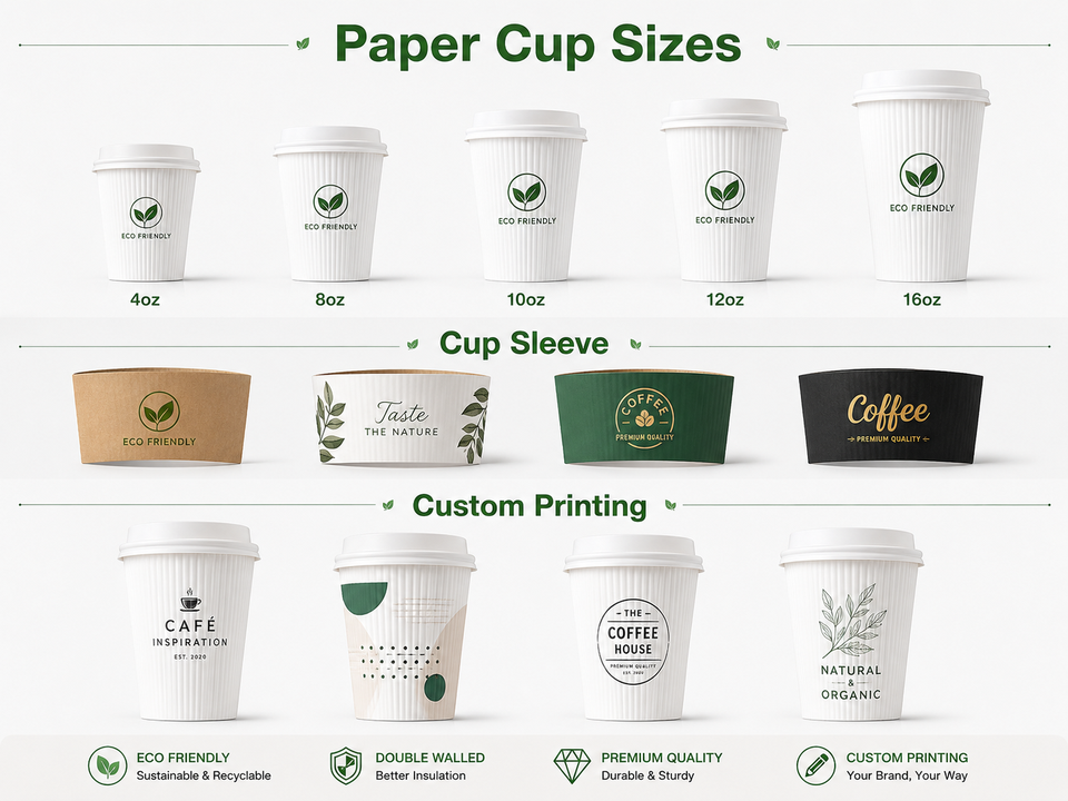 Biodegradable Food Grade Paperboard Flexo Printed Paper Coffee Cup for ...