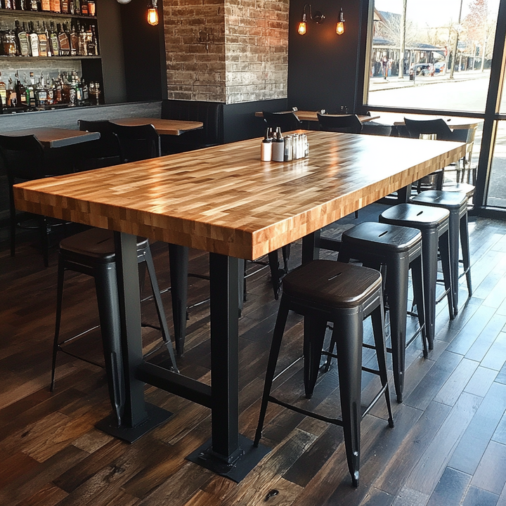 Solid American Walnut Solid Wood Butcher Block Table Top 48x24 Inch, UV ...