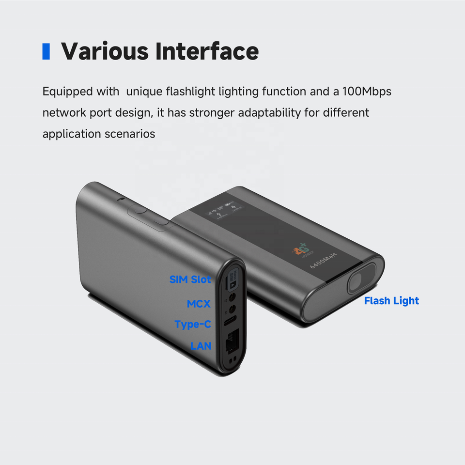Qitai 2026 New 4G MiFi Pocket Size CAT6 WiFi De Poche 6400mAh Battery ...
