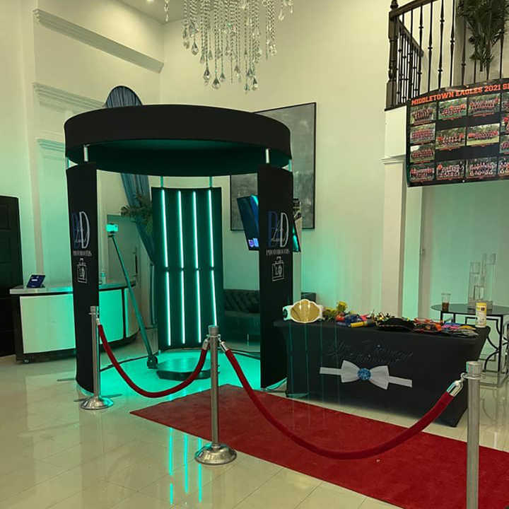 360 Photo Booth Accessories - Green Screen Spiral Enclosure