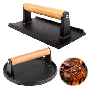 Custom Cast Iron Meat Press - Perfect for Burgers & More