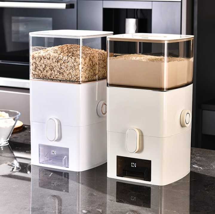 Rotary Airtight Storage Container Dry Food Wheat Flour Rice Cereal ...