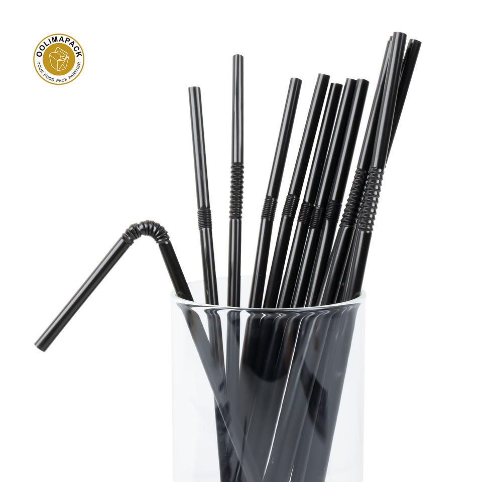 OOLIMAPACK Disposable PP Straw Flexible Drinking Straws for Home Use ...