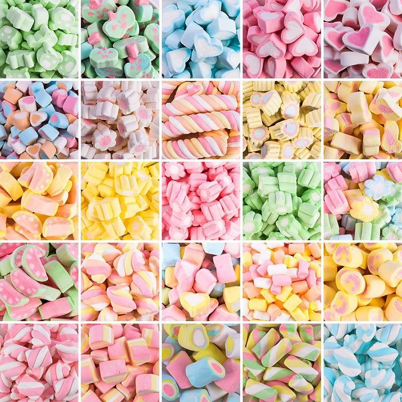 multi colored mini marshmallows