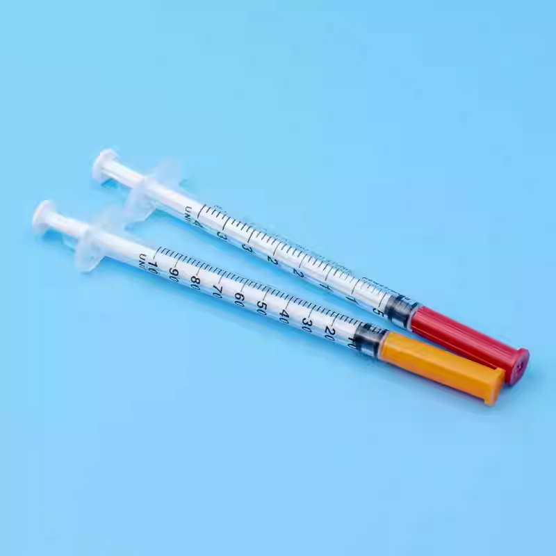 1ml Disposable Sterile Safety Plastic Painless Needle Orange Cap ...