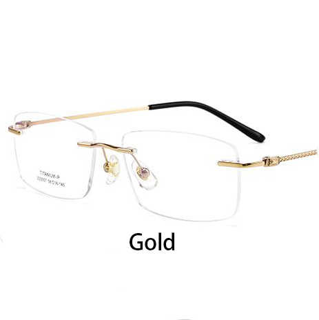 Unisex High Quality Titanium Rimless Business Lightweight Frameless ...
