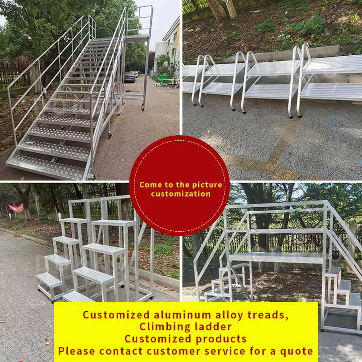 Platform Step Stairs Durable Ladder Aluminum Ladder With Handrail ...