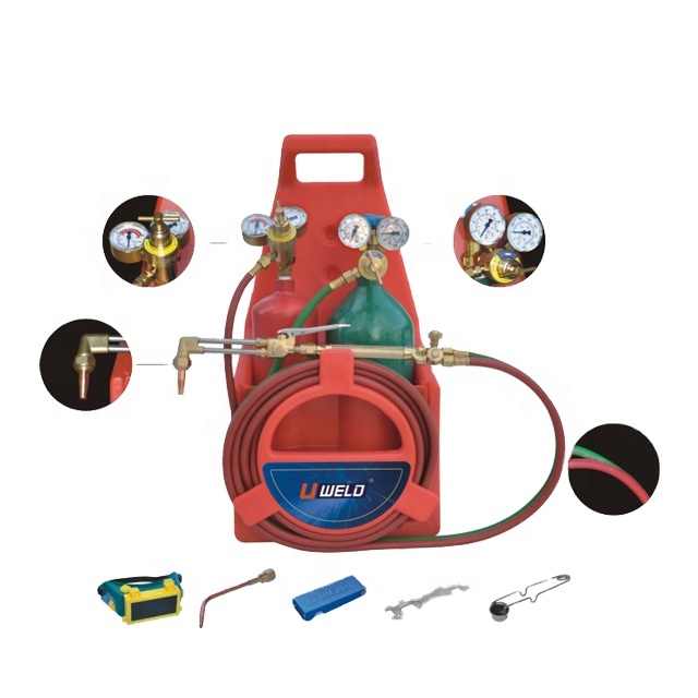 Portable Oxygen Acetylene Welding Cutting Torch Tank Kit UW-1515A ...
