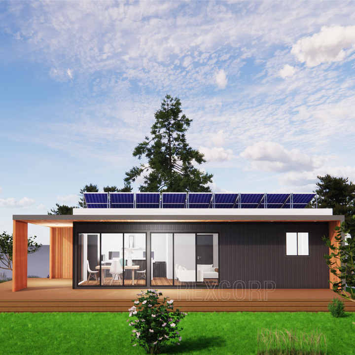 84sqm Solar Powered Modular Container House Customized 2 Bed 1 Bath ...
