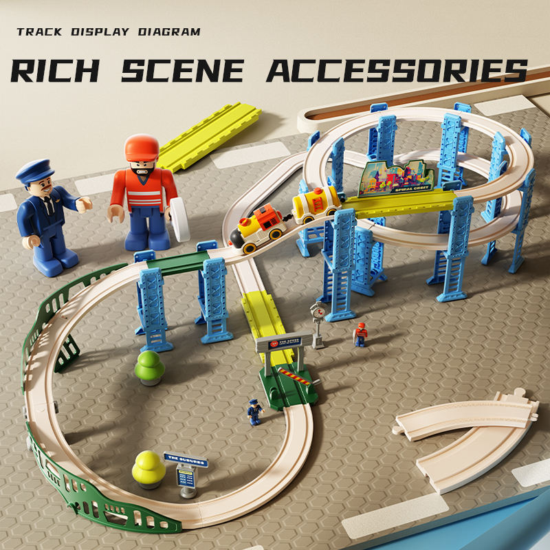Wholesale Plastic Kids Gifts Diy Assembly Railway Sliding Train Tracks ...