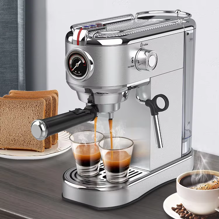 Professional Espresso Coffee Maker With Milk Frother Steam Compact ...