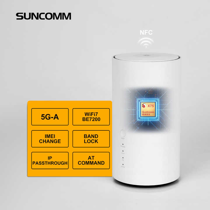 SDX75 5G CPE Wifi 7 Dual-Band Router - Home Mesh Support