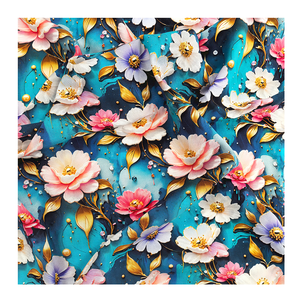 2025 New Design Small Floral Rayon Challis Fabric for Dresses & Shirts ...