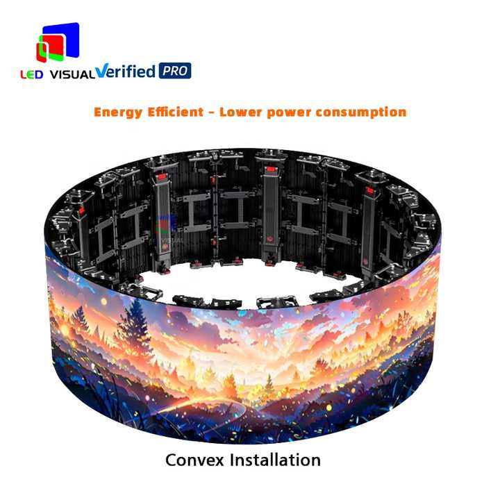HD Indoor Flexible LED Screen Seamless Splicing Curved LED Background ...