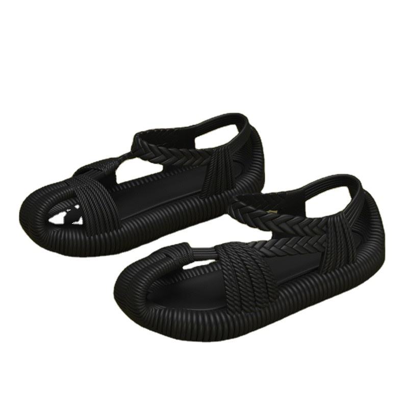 Men Women Outdoor Flat Sandals Slip-On Open Summer Waterproof Anti ...