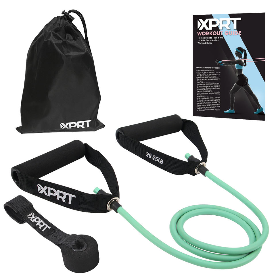 Compact Portable 20lb Full-Body Exercise Bands for Home Gym Training ...