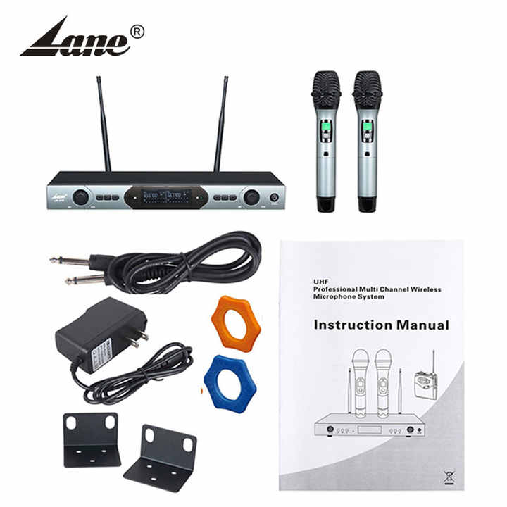 For Lane Outdoor Karaoke System UHF Wireless Microphone System with 2 ...