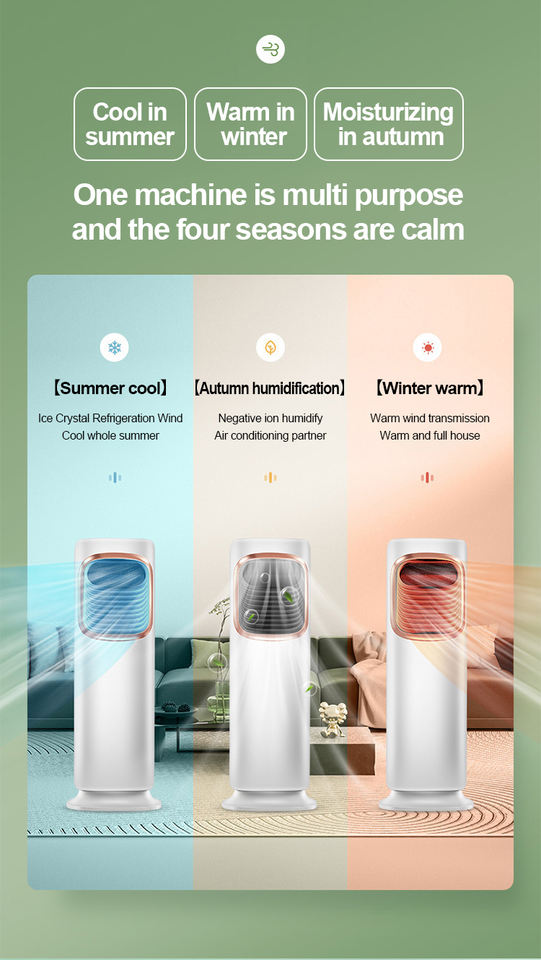 Mobile Cooler Heater Humidifier Fan air Water Cooler Ice Fan Portable ...