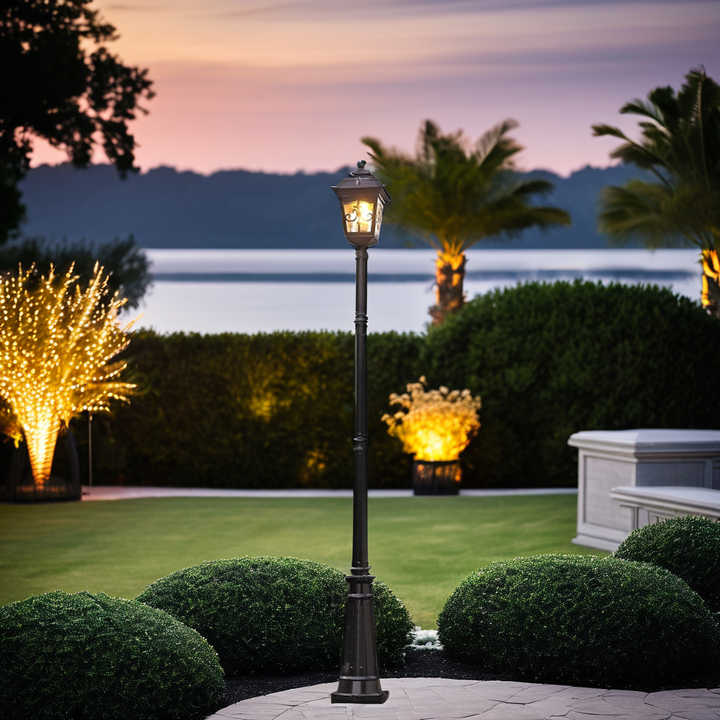Classic European LED Post Top Lamp - Vintage Waterproof Light