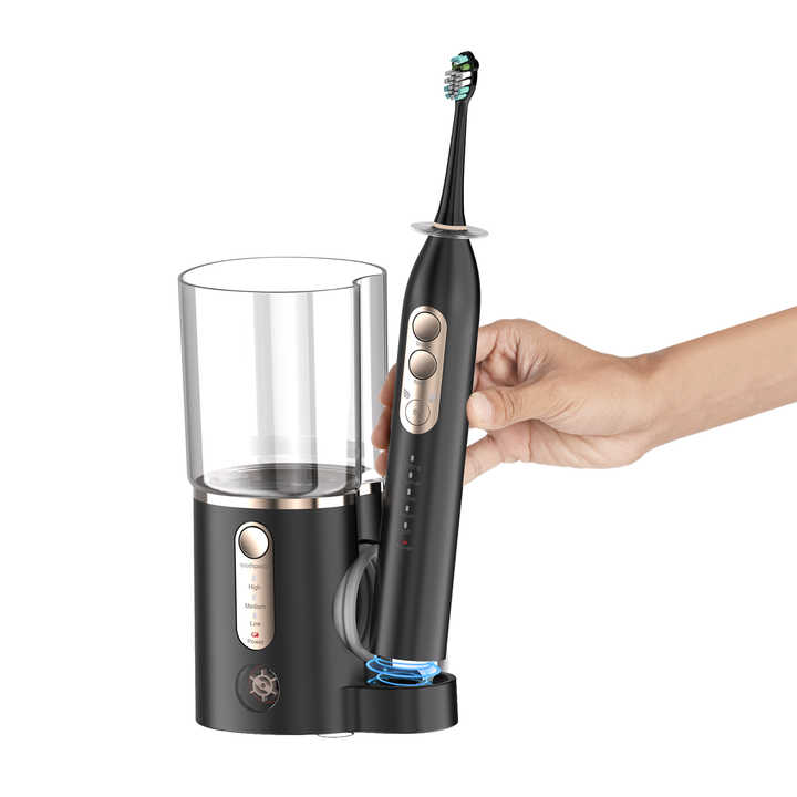 New Design 2-in-1 Water Jet With Toothbrush 600ml Water Tank Sonic ...