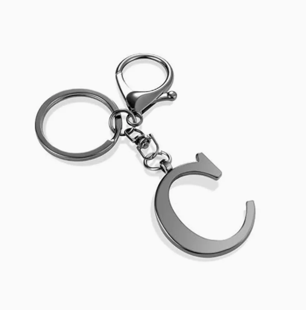 Resin 26 English Letter Keychain, Gold-colored Letters A-Z, Women's ...