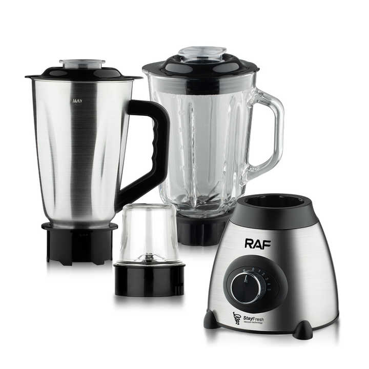 RAF 3 in 1 Electric Blender - Low Noise, Stainless Steel Blades