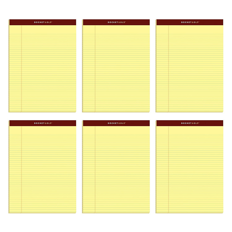 Custom Design Print-on-demand Legal Pads Premium Docket Gold Brand ...