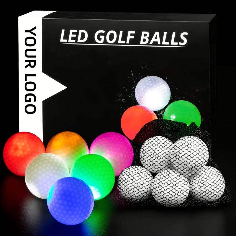 Wholesale Custom Multicolor Optional Led Golf Ball Light up Glowing ...