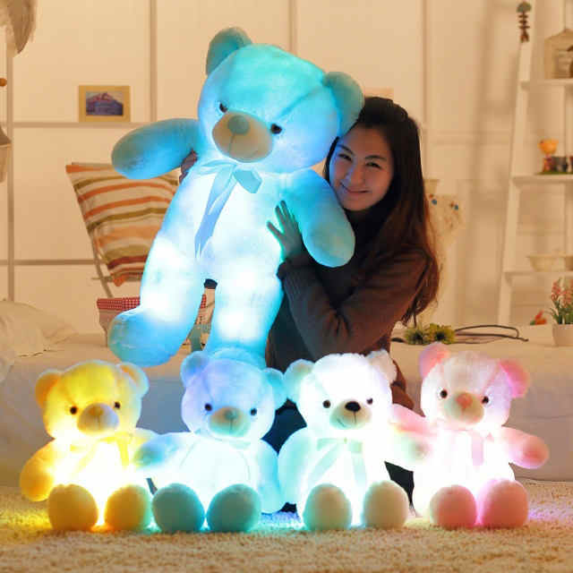 12" 30CM Plush Teddy Bear Led Teddy Bear Stuffed Animal Colorful ...
