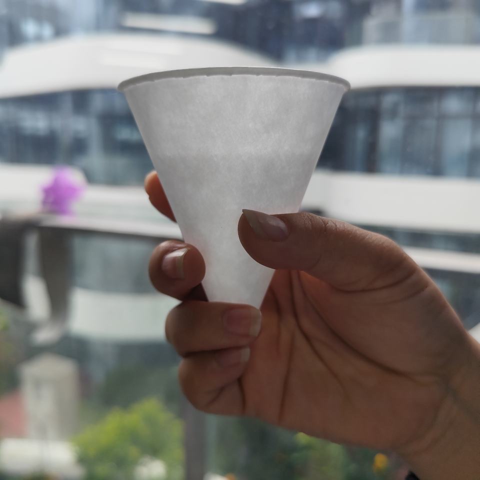 Paper Cones 4.5 oz Eco-Friendly Biodegradable White Disposable Paper ...