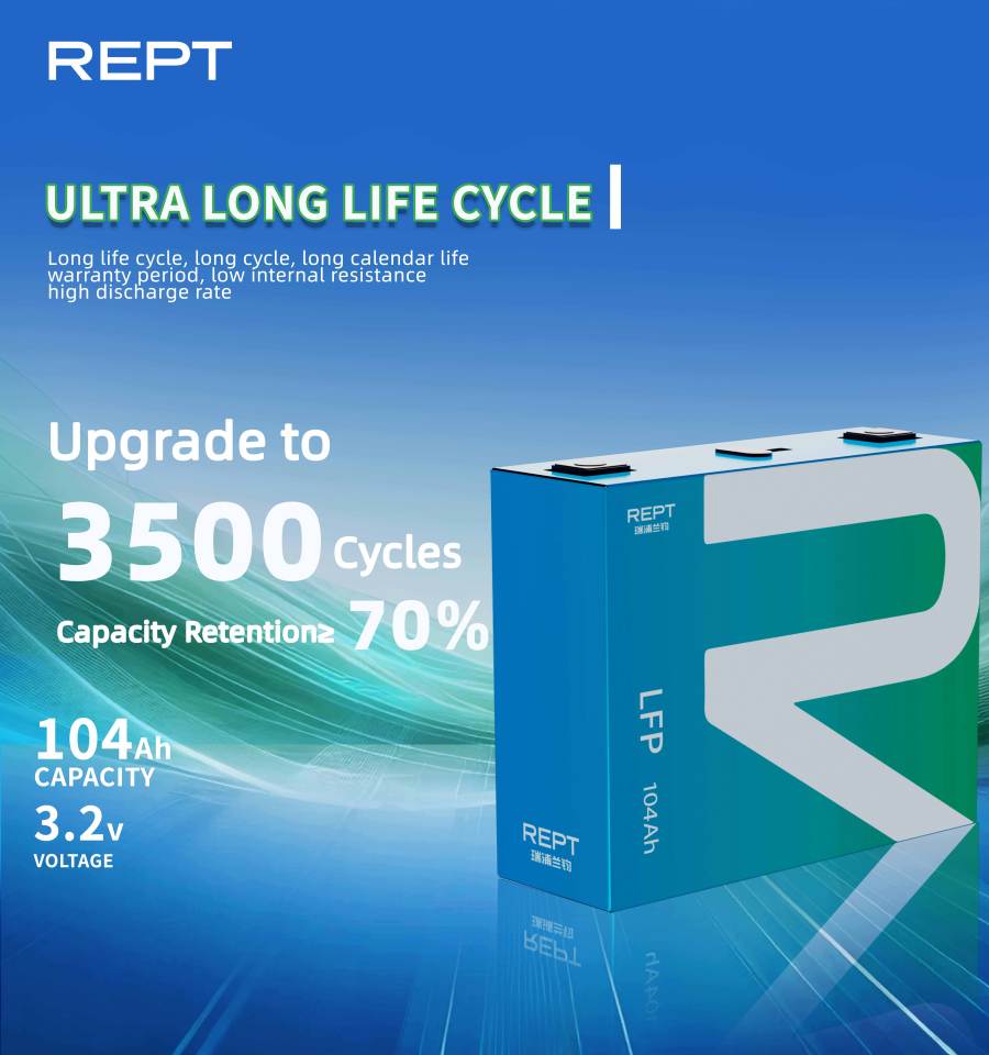 REPT EV Battery LFP104ah 3.2V Lifepo4 Cells Prismatic Lithium Ion for ...