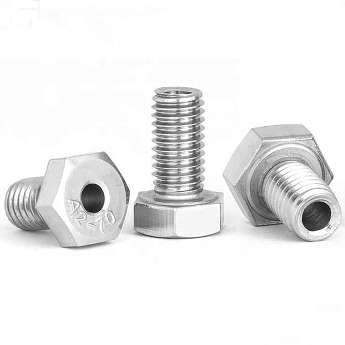 SS Hex Head through Hole Screw Hex Hollow Bolt - DIN Standards
