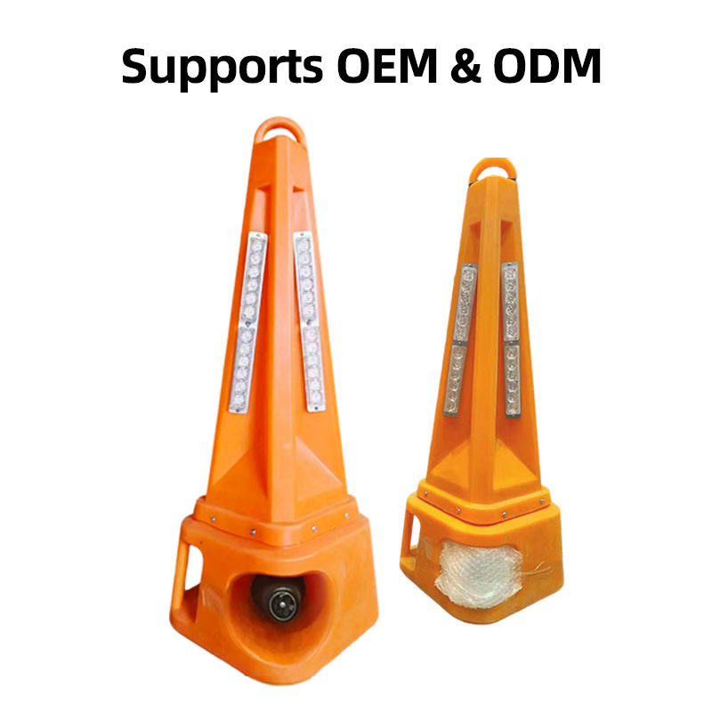 90 Series Rechargeable LED Traffic Cone with Audible Alarm Radar Strobe ...