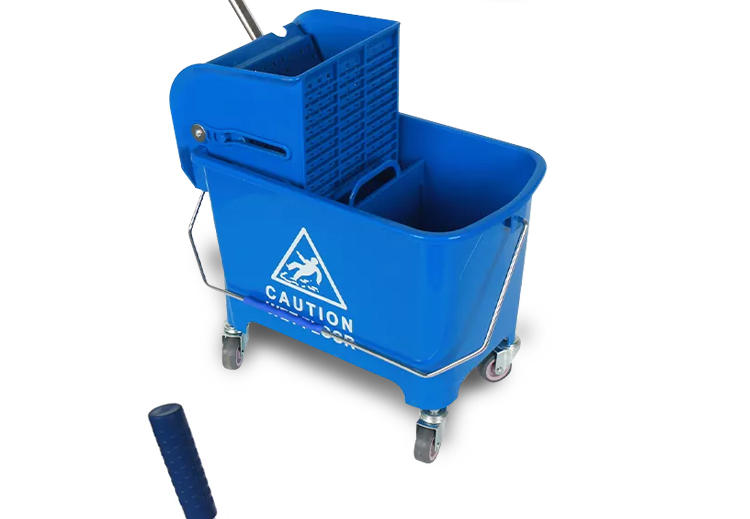 20L single mop water twister trolley mop bucket with water twister ...