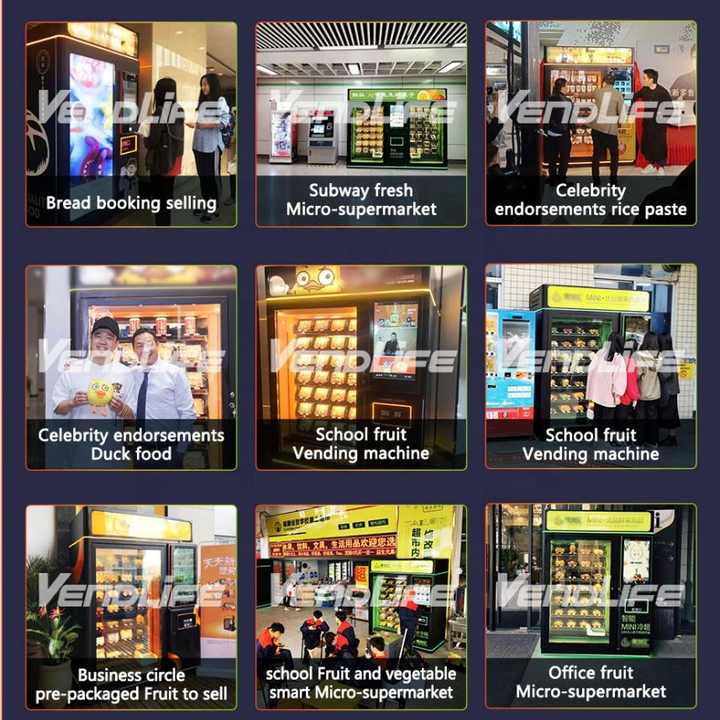 Healthy Conveyor Belt Vending Machine - Fresh Salads & Fruits