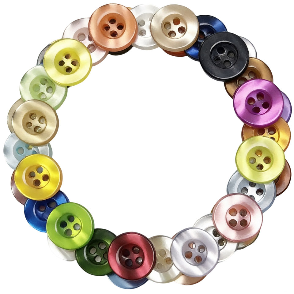 High Quality Durable Plated Resin Classic Round 4-Holes Buttons ...