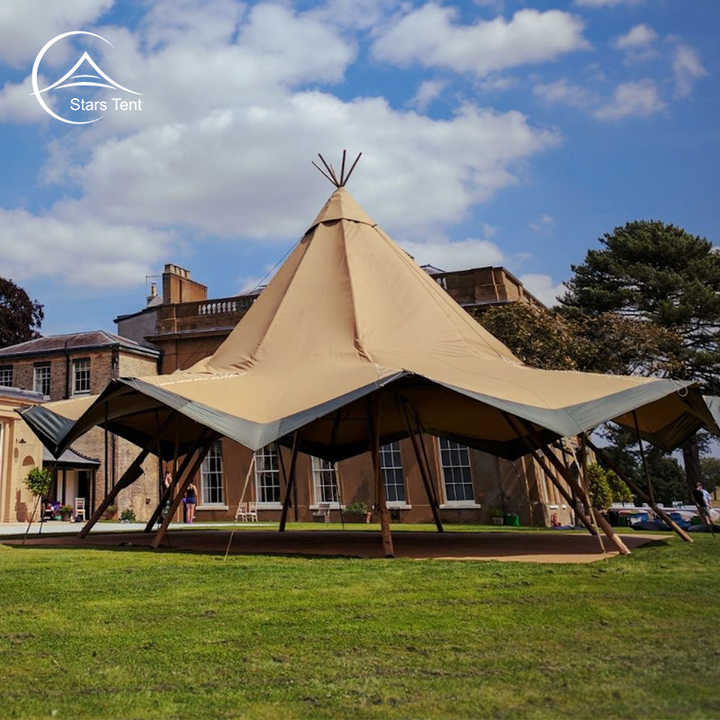 Outdoor 10M Event Glamping Carpa Teepee Tent for Adults