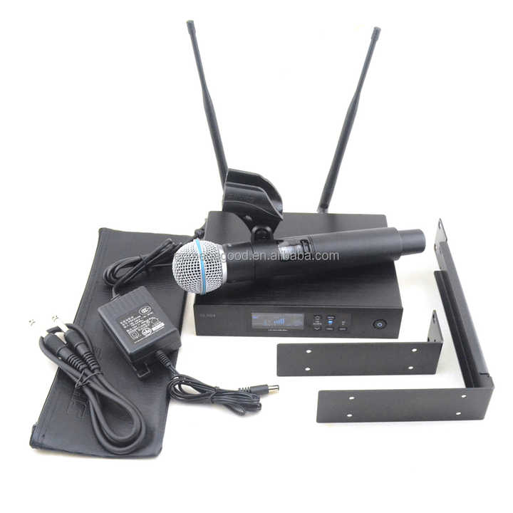 QLXD4 BETA58A Wireless Microphone System UHF True Diversity Wireless Microphone in 600~700MHz ...