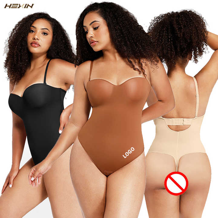 HEXIN Wholesale Plus Size Women Body Shaper Tummy Abdominal Control Slim Bodysuit Invisible Hip ...