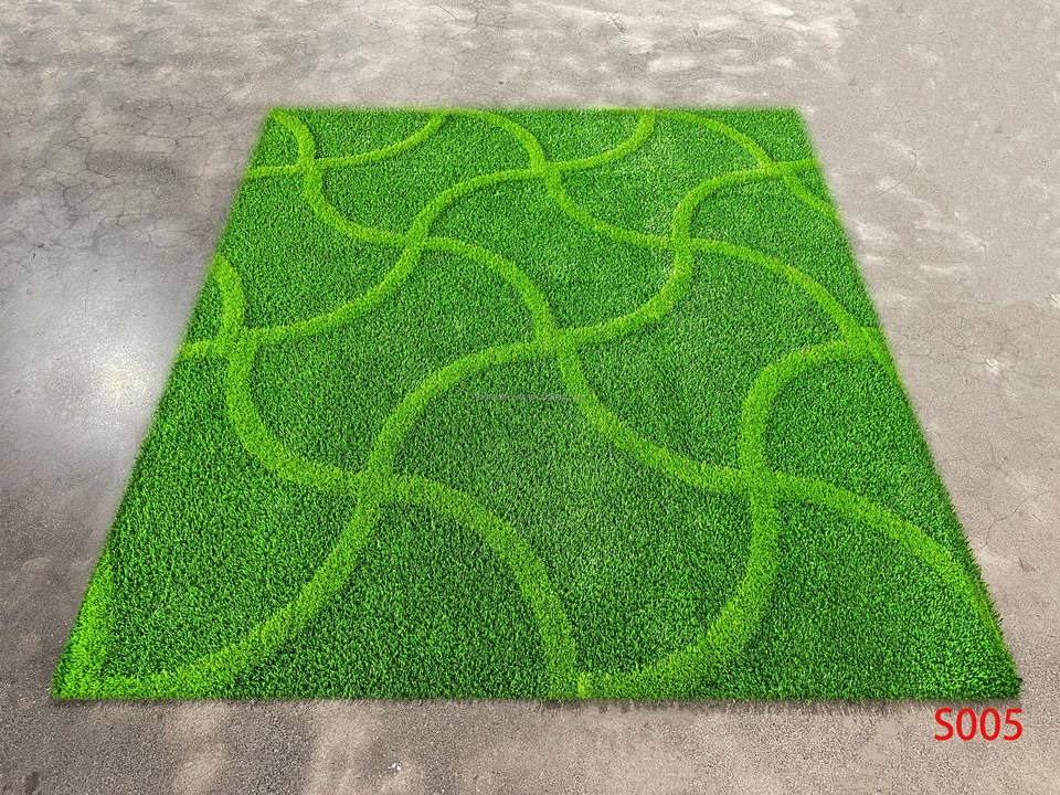 Beautiful Design LOGO 3D Artificial Grass Indoor Outdoor Decoration ...