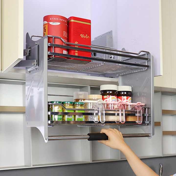 Adjustable Kitchen Cabinet Largest Size Pull-out Organizer Lift Carbon ...