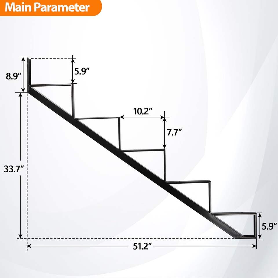Easy DIY Outdoor Garden Wooden Stair 5-Step with Steel Stringer ...