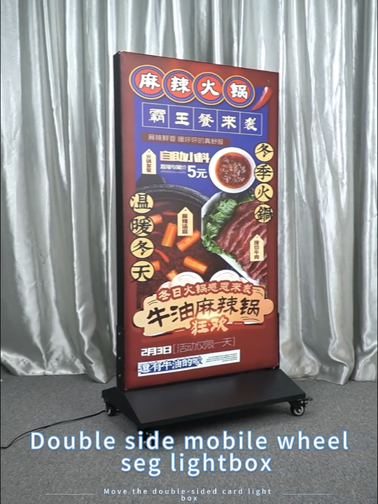 Backlit Wall LED Textile Light Box - Double Side Display