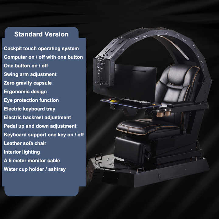 High tech Intelligence Manufacturer Triple Monitors Ergonomics Cool Integrated Cockpit Office Gaming Chair From China