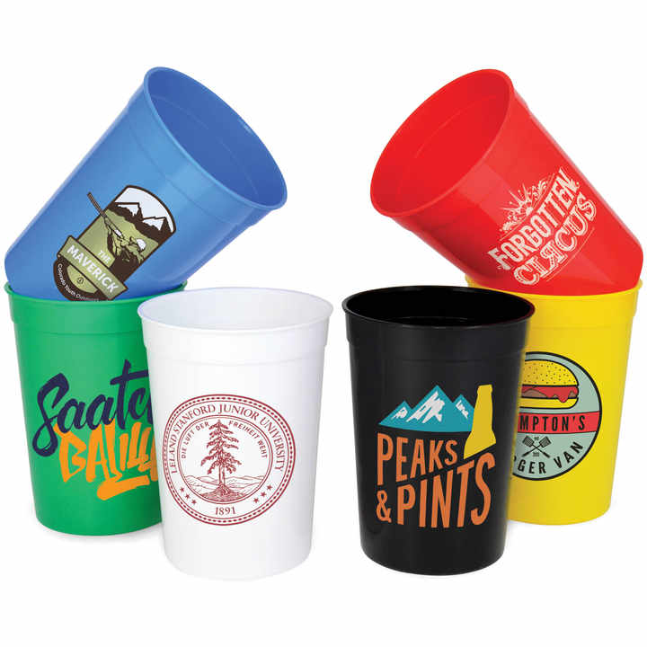 Custom Logo 12oz BPA Free Plastic Beer Cups Sporting Events Cups ...
