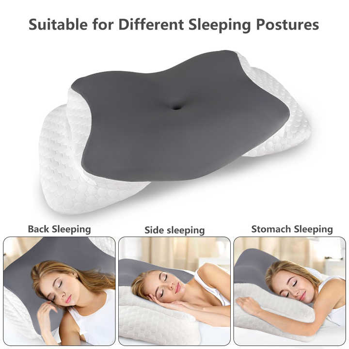 Jeebay Butterfly Memory Foam Pillow - Deep Sleep Contour